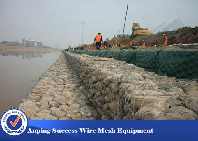 Multi Function Rock Baskets Wire Mesh , Rock Gabion Baskets Silver ...